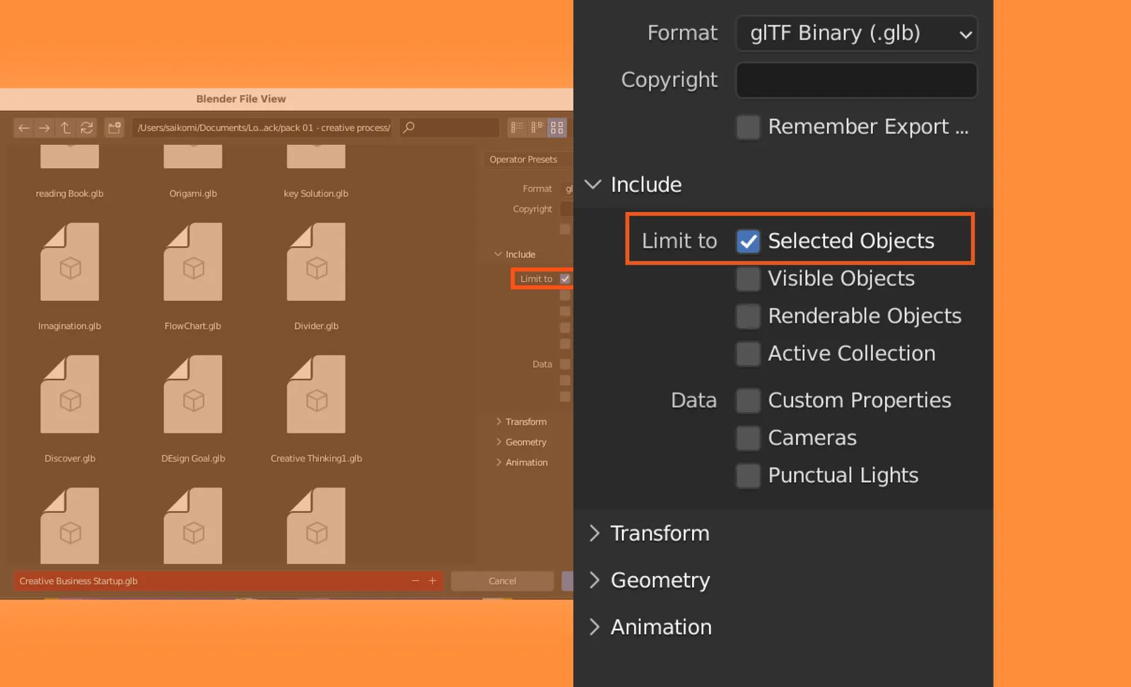 How to Export glTF Files From Blender | IconScout Blogs