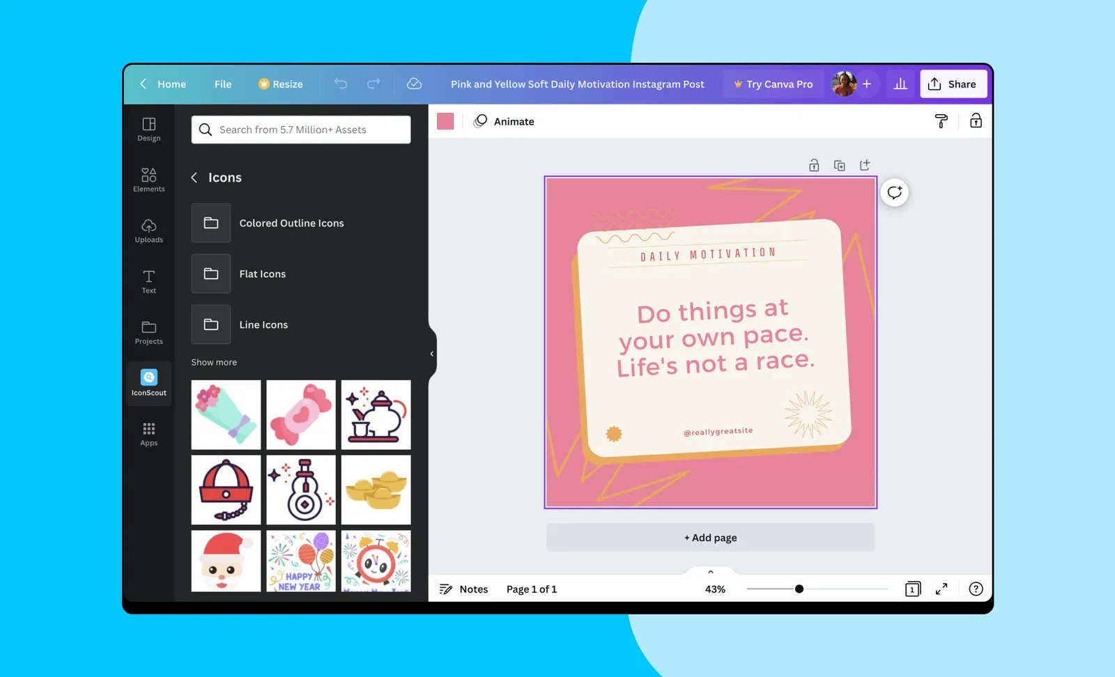 How to Insert Icons, Illustrations and Lottie Animations in Canva | IconScout Blogs